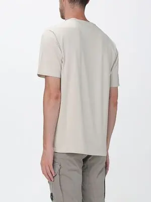 C.P. COMPANY Short-sleeved Cotton T-shirt With A Contrasting Logo On The Chest