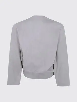 ZIGGY CHEN Draped V-neck Cardigan In Cotton With Tie Fastening