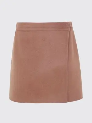 SEMICOUTURE High-waisted Wool Wrap Miniskirt - Red