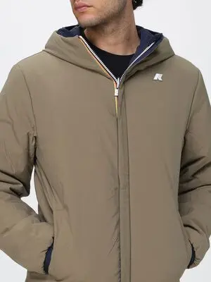 K-WAY Reversible Hooded Windbreaker In Recycled Nylon - Blue