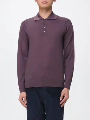 PAOLO PECORA High-neck Merino Wool Zip Cardigan With Pockets - Violet
