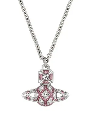 VIVIENNE WESTWOOD Rachelle Orb Pendant Necklace With Crystal Embellishments - Silver