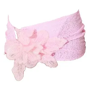 ETTIE Sequin Sarong Mini Skirt With Flower Applique - Pink
