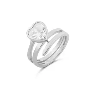 SHYMI Spiral Heart Ring - Silver