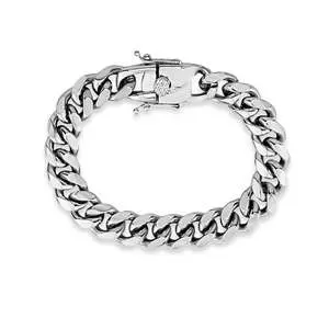SHYMI 18k Gold Filled Statement Link Bracelet - Silver