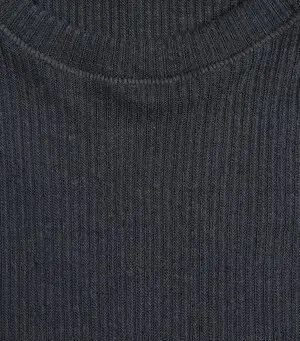SKIMS Semi-sheer Ribbed T-shirt - Black