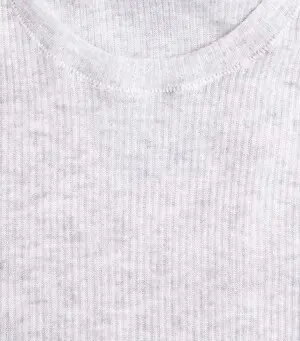 SKIMS Semi-sheer Ribbed T-shirt - Grey