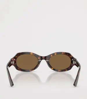 Giorgio Armani Tortoiseshell Oval Sunglasses