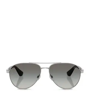 Burberry Metal Be3167 Pilot Sunglasses - Silver