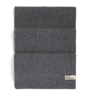 A.p.c. Wool-cashmere Sasha Scarf - Grey