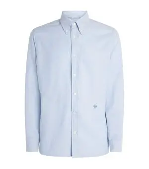 Jacob Cohen Cotton-cashmere Batavian Twill Embroidered Shirt - Blue