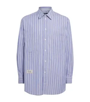 SONG FOR THE MUTE Cotton Pleated Shirt - Blue