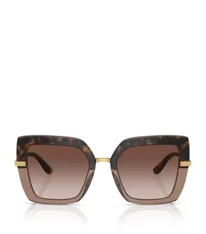 Dolce & Gabbana Tortoiseshell Square Sunglasses - Brown