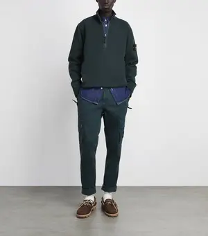 Stone Island Organic Cotton Half-zip Sweatshirt