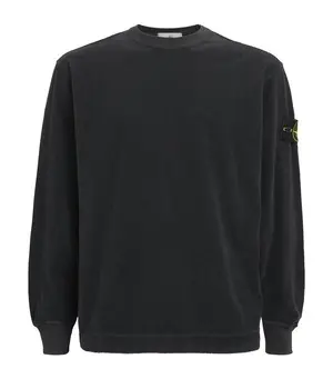 Stone Island Rib-knit Compass Sweatshirt - Grey