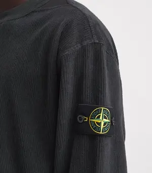 Stone Island Rib-knit Compass Sweatshirt