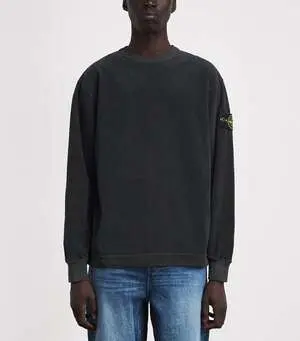 Stone Island Rib-knit Compass Sweatshirt