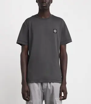 Stone Island Cotton Compass Logo T-shirt