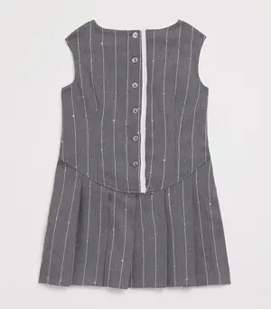 Monnalisa Pinstripe Levantina Dress