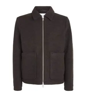 NN.07 Wool-blend Gael Overshirt - Brown