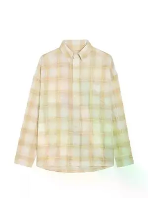 PICANTE Rocco Check-pattern Long-sleeve Shirt - Neutrals