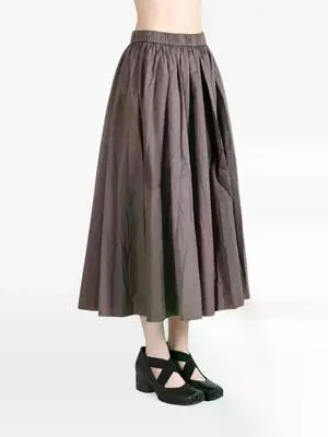 CASEY CASEY A-line Gathered Elasticated-waist Midi Skirt
