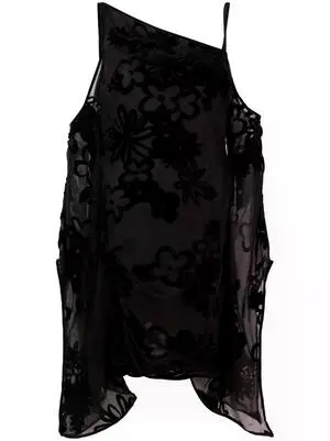 TOM FORD Cold-shoulder Devoré Minidress