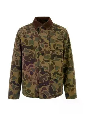 Filson Camouflage-print Corduroy-collar Jacket - Brown