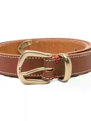 Eleventy Contrast-stitched Leather Belt