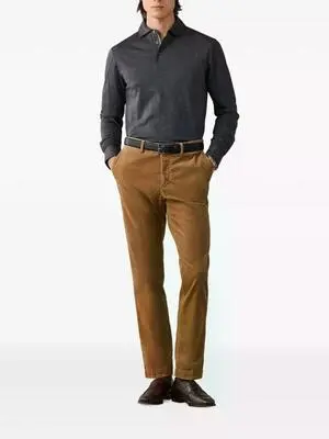HACKETT LONDON Long-sleeve Cotton Polo Shirt