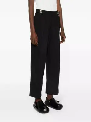Herno Buckle-detailed Straight Leg Trousers