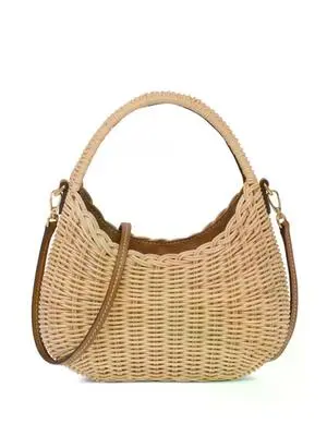 Miu Miu Mini Wander Wicker Shoulder Bag