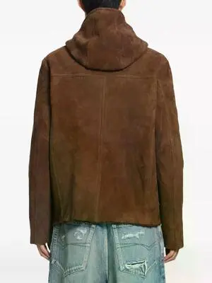 GIORGIO BRATO Lamb Suede Hooded Jacket