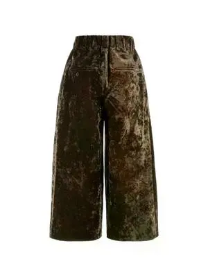 UMA WANG Poetic Velvet Wide-leg Trousers - Brown
