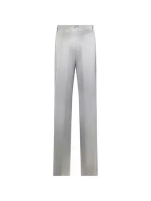 Alberta Ferretti Slim-fit Silk Trousers