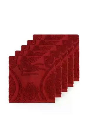 Etro Pegaso-jacquard Towels - Red