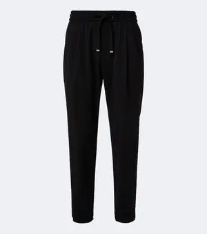 Dolce & Gabbana Wool-blend Straight Leg Trousers - Black