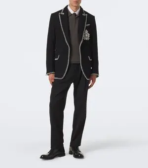 Dolce & Gabbana Wool-blend Straight Leg Trousers