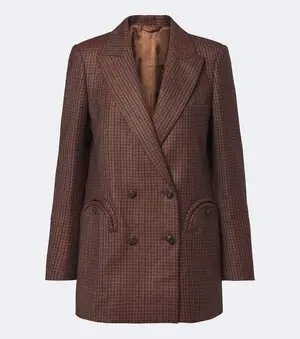BLAZÉ MILANO Everyday Checked Virgin Wool Blazer