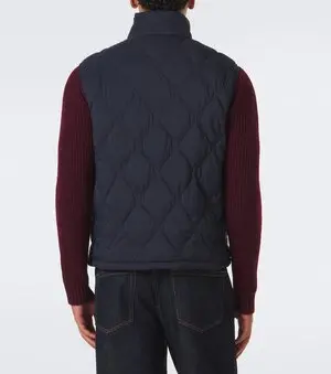 Burberry Quilted Vest With Signature Check Detail