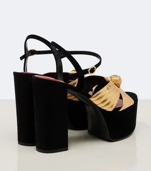 Valentino Garavani Crasher Metallic Leather Platform Sandals