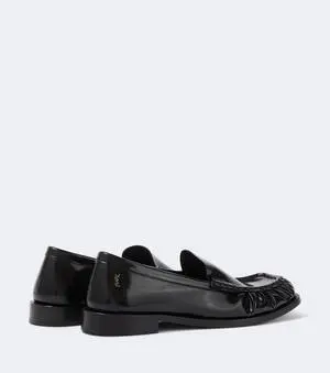 Saint Laurent Theobald Cassandre Leather Loafers