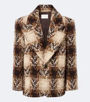 Saint Laurent Wool And Mohair-blend Tweed Blazer - Multicoloured