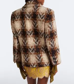 Saint Laurent Wool And Mohair-blend Tweed Blazer