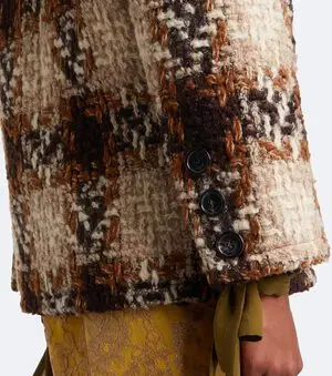 Saint Laurent Wool And Mohair-blend Tweed Blazer
