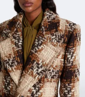 Saint Laurent Wool And Mohair-blend Tweed Blazer