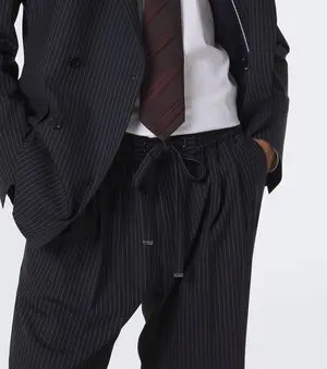 Dolce & Gabbana Pinstripe Wool-blend Straight Pants