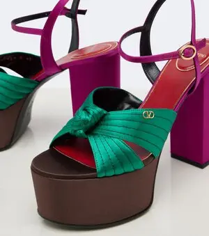 Valentino Garavani Crasher Satin Platform Sandals