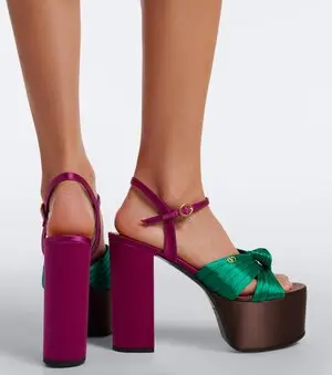 Valentino Garavani Crasher Satin Platform Sandals