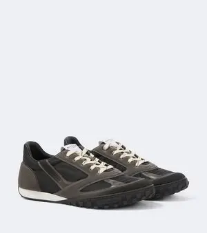 Givenchy Glide Suede-trimmed Sneakers - Grey